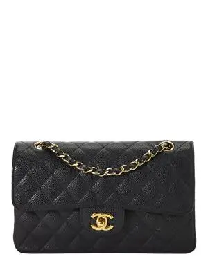 CHANEL Chanel Quilted Caviar Classic Double Flap Small Shoulder Bag