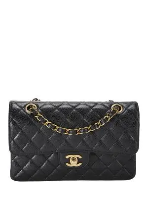 CHANEL Chanel Quilted Caviar Classic Double Flap Small Shoulder Bag