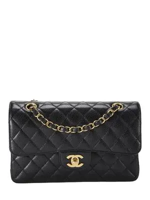 CHANEL Chanel Quilted Caviar Classic Double Flap Small Shoulder Bag