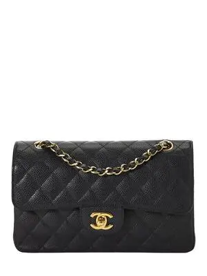 CHANEL Chanel Quilted Caviar Classic Double Flap Small Shoulder Bag