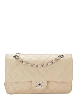 CHANEL Chanel Quilted Caviar Classic Double Flap Medium Shoulder Bag