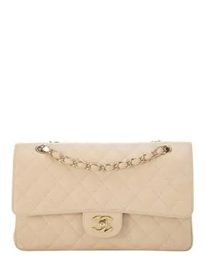 CHANEL Chanel Quilted Caviar Classic Double Flap Medium Shoulder Bag