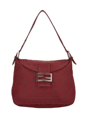 FENDI Fendi Zucchino Canvas Shoulder Bag