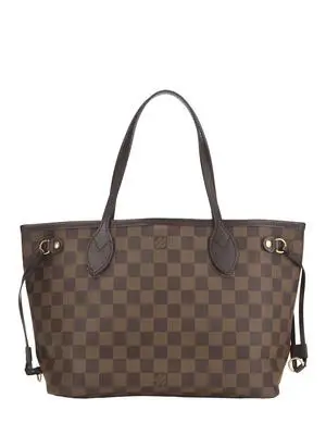 LOUIS VUITTON Damier Ebene Neverfull Tote Bag - Brown