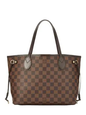 LOUIS VUITTON Damier Ebene Neverfull Tote Bag - Brown