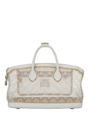 LOUIS VUITTON Monogram Mesh Transparence Lock It East-west - White
