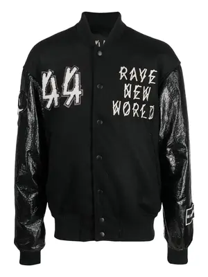 44 LABEL GROUP Logo-patch Bomber Jacket - Black