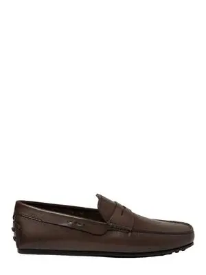 TOD'S City Gommino Leather Penny Loafers - Brown