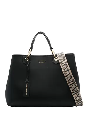 Emporio Armani Debossed-logo Tote - Black
