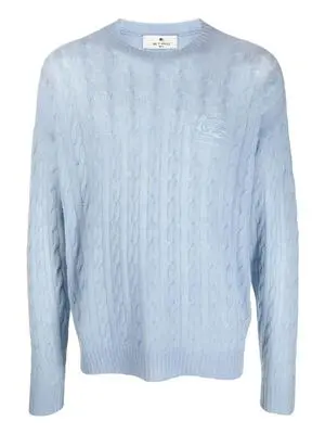 Etro Cashmere Cable-knit Jumper - Blue