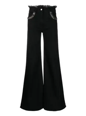 Alberta Ferretti High-rise Wide-leg Jeans - Black