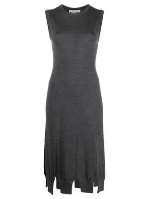 Moschino Sleeve-hem Detail Knitted Dress - Grey