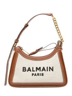 Balmain B-army Logo-print Shoulder Bag - Neutrals