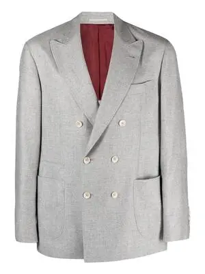 Brunello Cucinelli Double-breasted Blazer - Grey