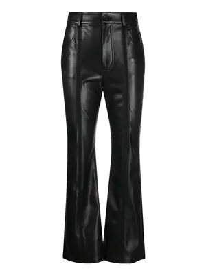 Nanushka Cropped Kick Flare Trousers - Black