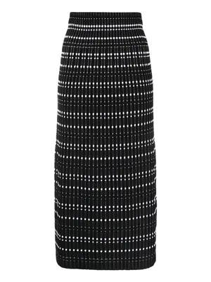 Alexander McQueen Fitted Midi Skirt - Black