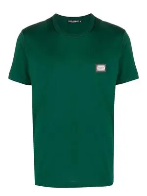 Dolce & Gabbana Logo-patch Cotton T-shirt - Green
