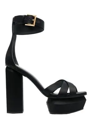 Balmain Ava 130mm Platform Sandals - Black