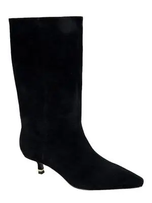 KENNETH COLE Meryl Pointed Toe Boots - Black Suede