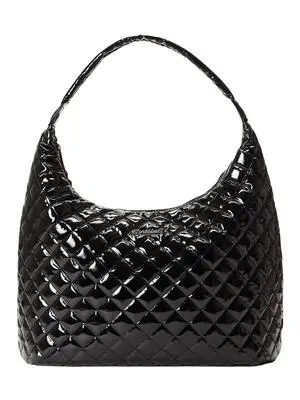 Mz Wallace MZ Wallace Large Metro Shoulder Bag Black Lacquer
