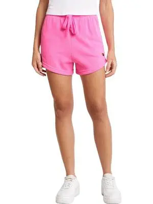Aviator Nation Embroidered Lounge Shorts - Neon Pink
