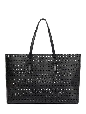 Alaïa Le Mina 44 Vienne Leather Tote Bag - Black
