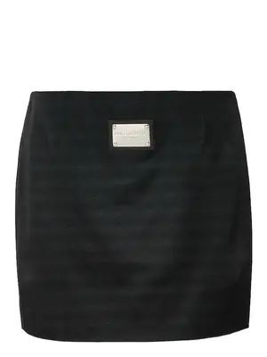 Dolce & Gabbana Logo Miniskirt - Black