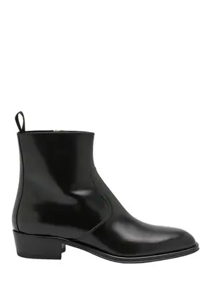 GIUSEPPE ZANOTTI Chicago 40 Leather Ankle Boots - Nero