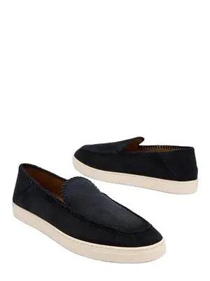 Giorgio Armani Men & Apos;s Suede Sneaker-sole Loafers Navy