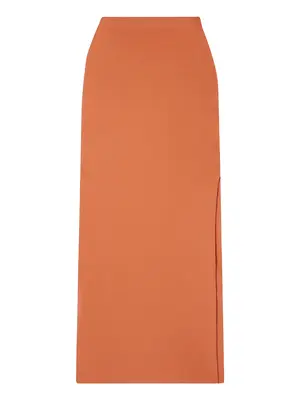 Altuzarra Irvette Ribbed Knit Maxi Skirt - Orange