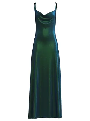 MARGHERITA MACCAPANI Lurex Maxi Dress - Green