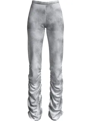 MARGHERITA MACCAPANI Ruched Low-rise Trousers - Grey