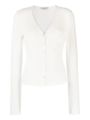 VINCE Vince. Crochet-Trim Linen-Blend Cardigan