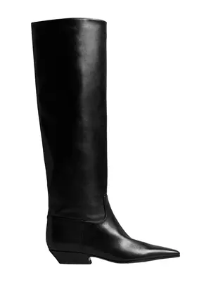 Khaite The Marfa Leather Boots - Black