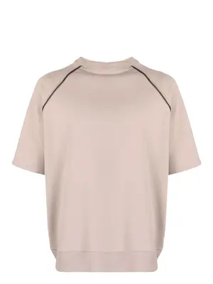 Alchemy Fashions Raglan-sleeve Cotton-blend T-shirt - Neutrals