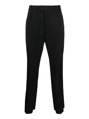 Alexander McQueen Straight-leg Wool Trousers - Black