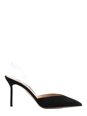 AQUAZZURA V Plexi 95mm Pumps - Black