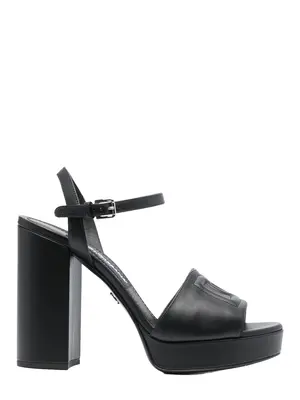 Dolce & Gabbana Keira 115mm Leather Sandals - Black