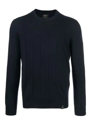 BRIONI Brioni Vertical-Pattern Cashmere Jumper