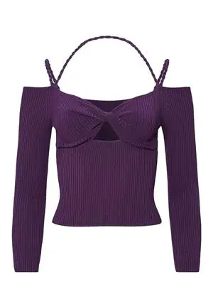 Altuzarra Odin Cut-out Knit Top - Purple