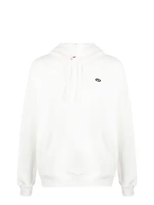 DIESEL S-rob-hood-doval-pj Cotton Hoodie - White