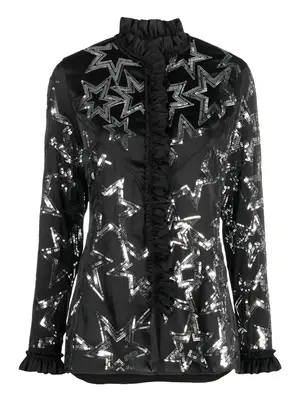 Rabanne Sequin-embellished Star Shirt - Black