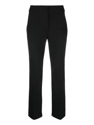 Peserico High-waist Straight-leg Trousers - Black
