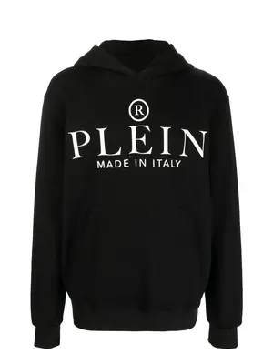 Philipp Plein Logo-print Cotton Hoodie - Black