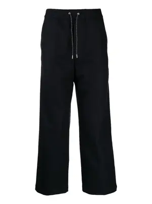 OAMC Wide-leg Wool-cotton Trousers - Black