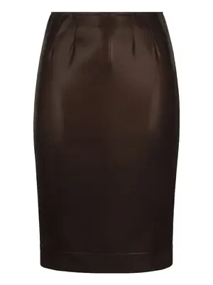 Dolce & Gabbana High-waisted Midi Pencil Skirt - Brown