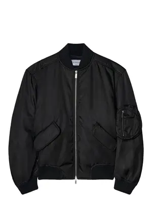 Off-White Zip-fastening Bomber Jacket - Black
