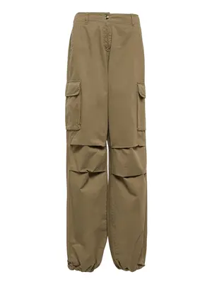 Coperni Wide-leg Cotton Cargo Pants - Green