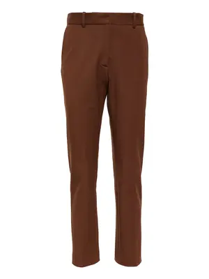JOSEPH Joseph Coleman Gabardine Straight Pants Brown