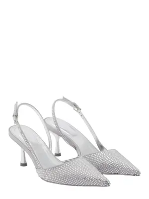 Simkhai Dylan Embellished Slingback Pumps - Silver